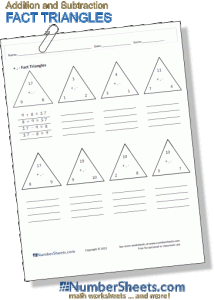 Fact Triangles | math worksheets...and more