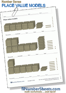 Place Value Models | math worksheets...and more
